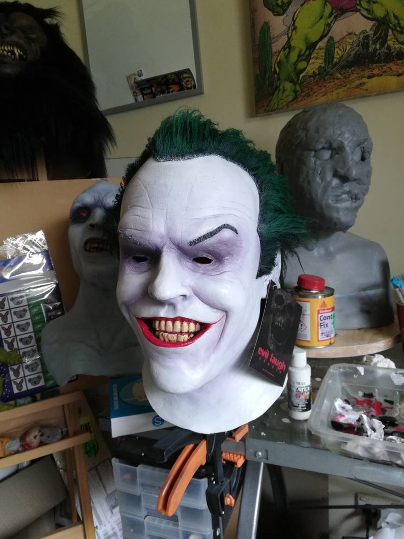 Joker Jack Nicholson Latex Mask Movie Memorabilia Halloween - Etsy