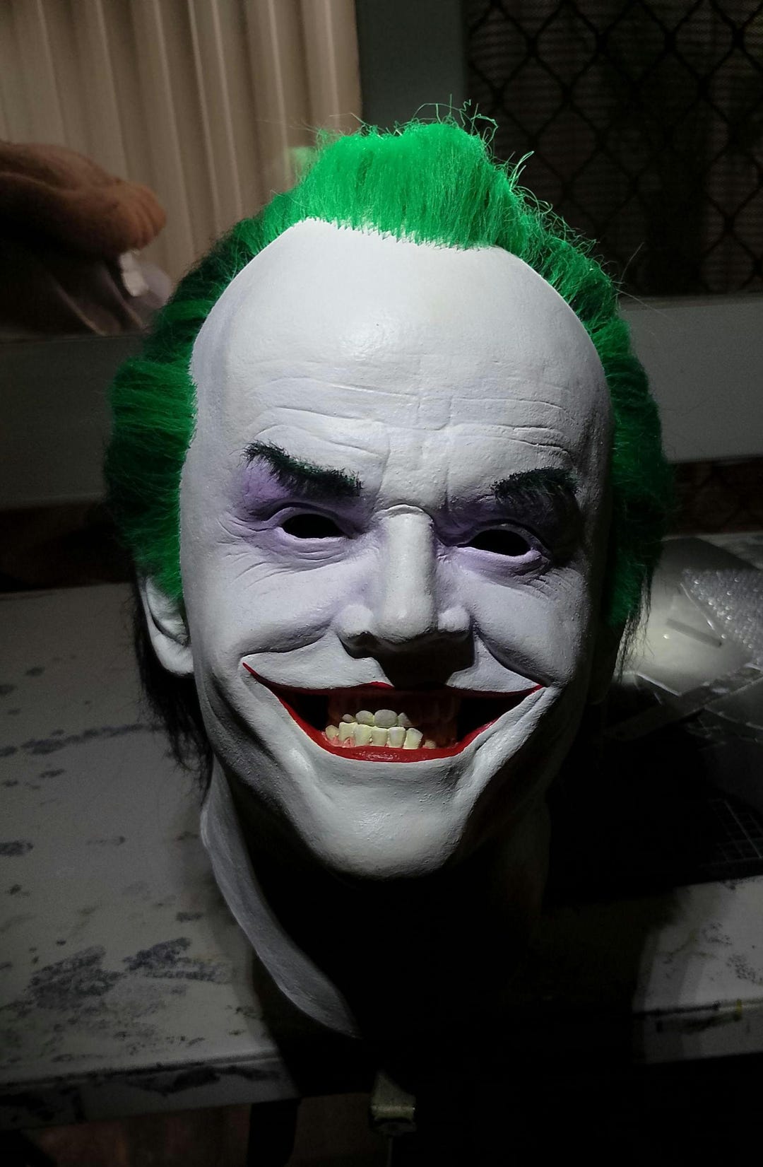 Joker Jack Nicholson Latex Mask Movie Memorabilia Halloween Cosplay ...