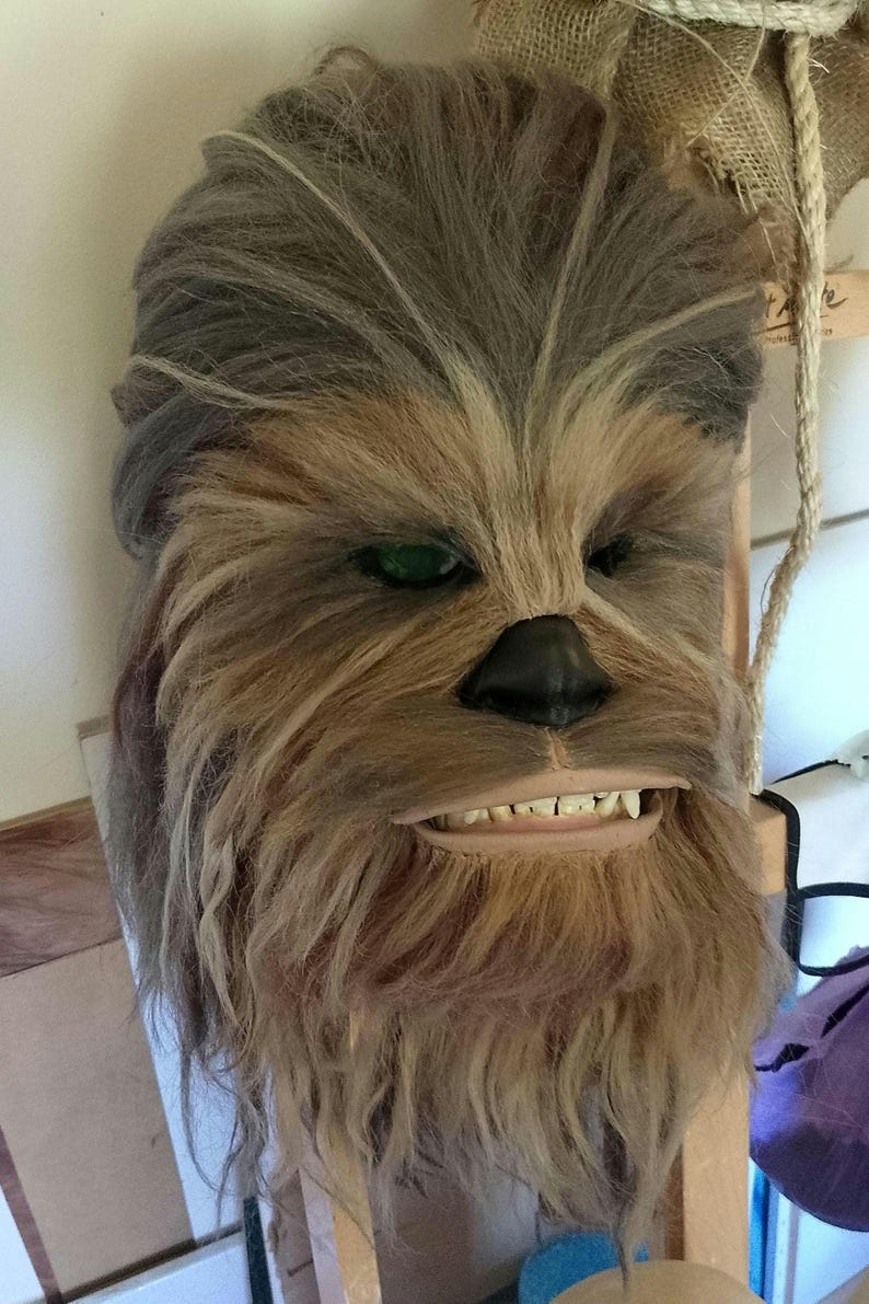 Realistic Chewbacca Mask, Wookiee Cosplay Head, Star Wars Inspired ...