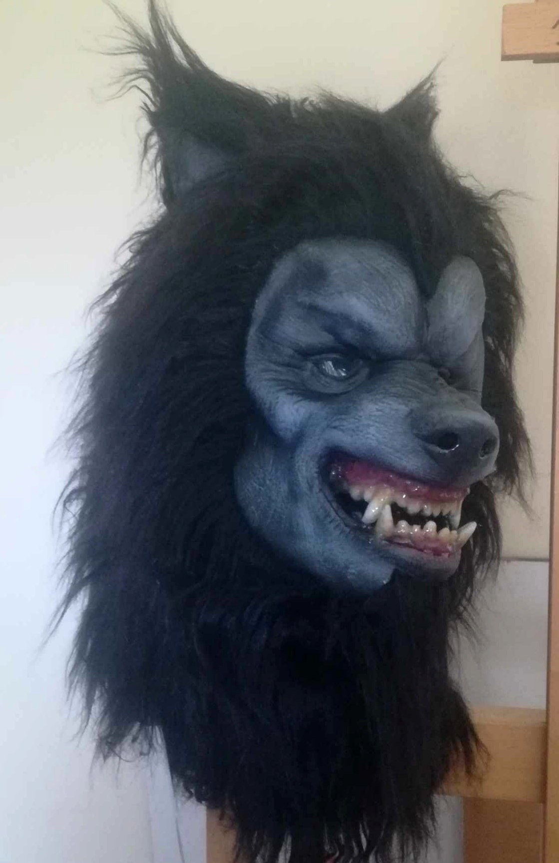 Scary Black Werewolf Latex Mask Halloween Horror Cosplay Costume Prop ...