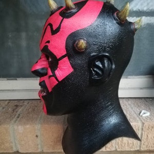 Darth Maul Latex Mask Halloween Costume Cosplay Prop Bust Adult Full ...