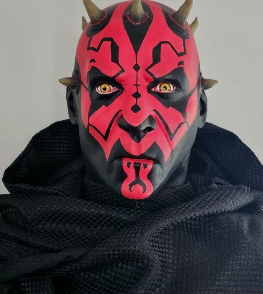 Darth Maul Latex Mask Halloween Costume Cosplay Prop Bust Adult Full ...
