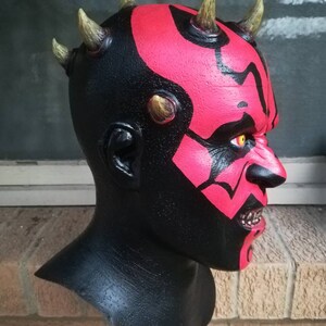 Darth Maul Latex Mask Halloween Costume Cosplay Prop Bust Adult Full ...
