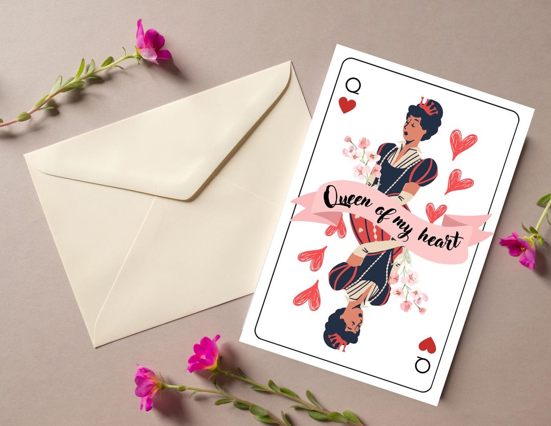 Queen of My Heart" & "king of My Heart" Playing Card-themed Valentine's ...