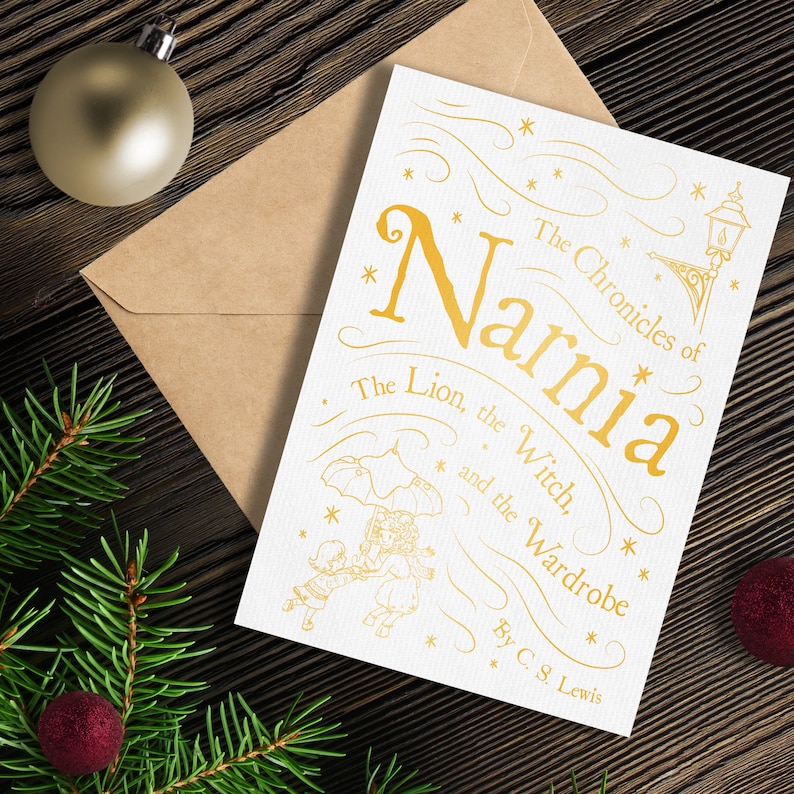 The Chronicles of Narnia | 3D Book Cover Christmas Card - Etsy