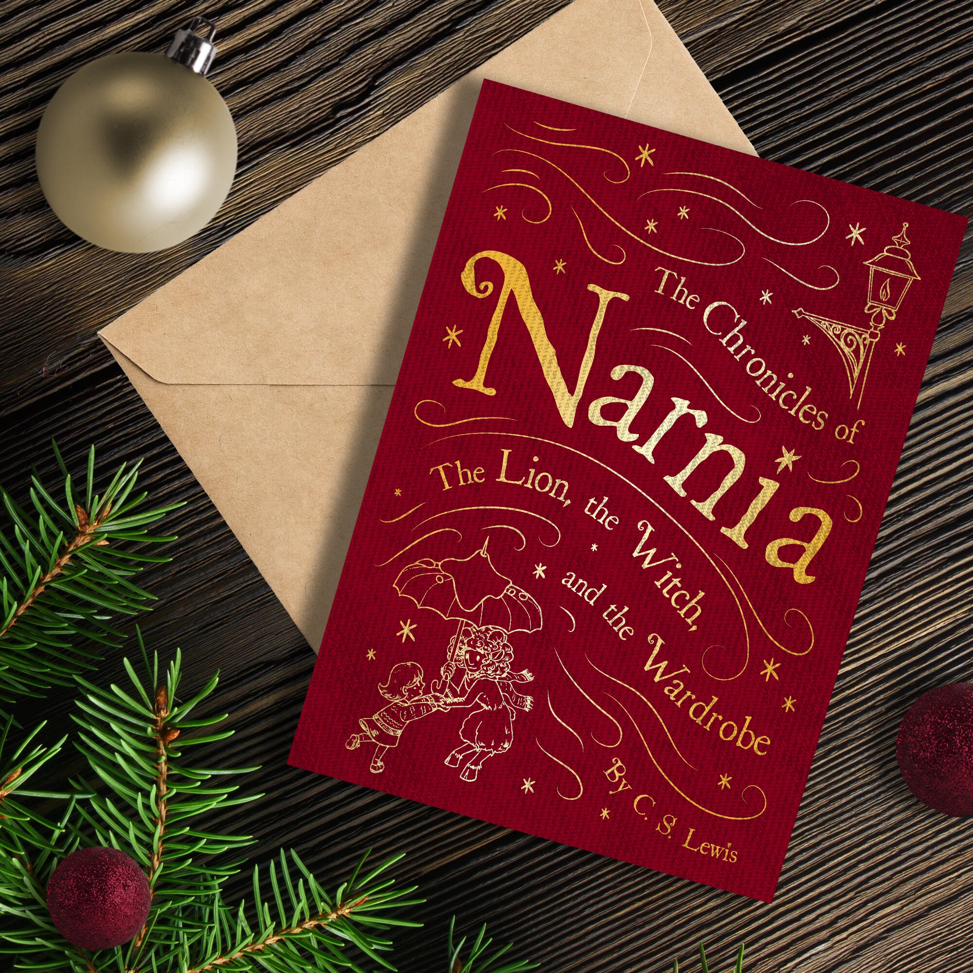 The Chronicles of Narnia | 3D Book Cover Christmas Card - Etsy