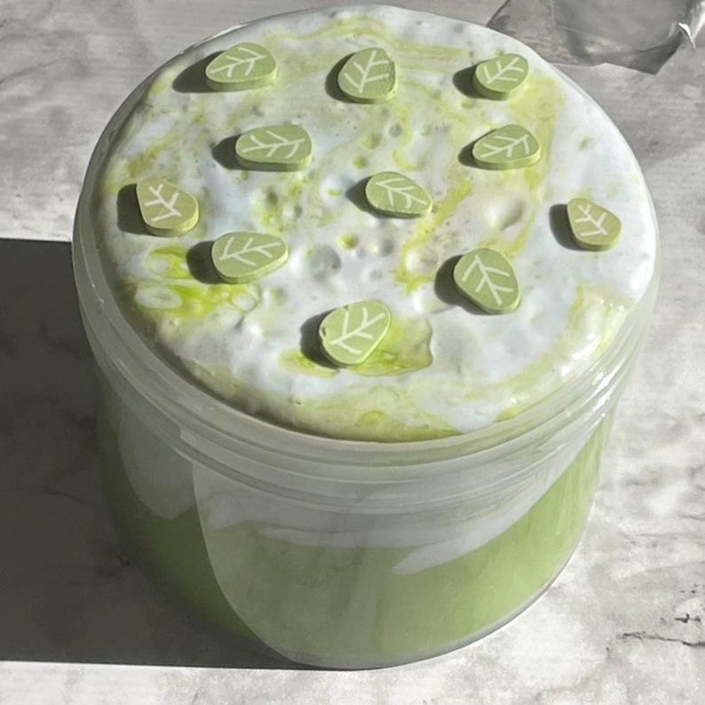 Foamy Matcha Latte Thick and Glossy Slime - Etsy