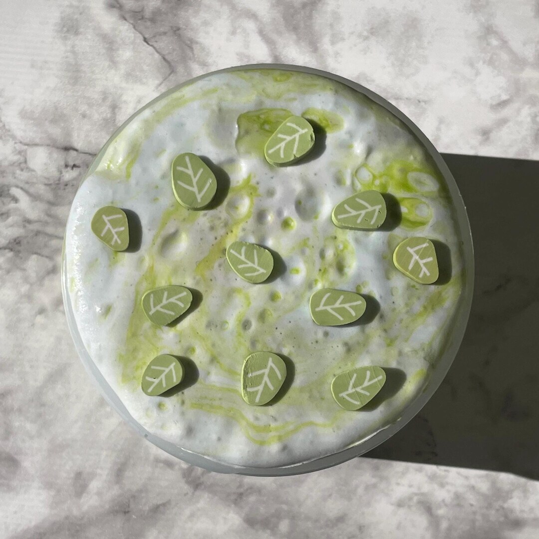 Foamy Matcha Latte Thick and Glossy Slime - Etsy