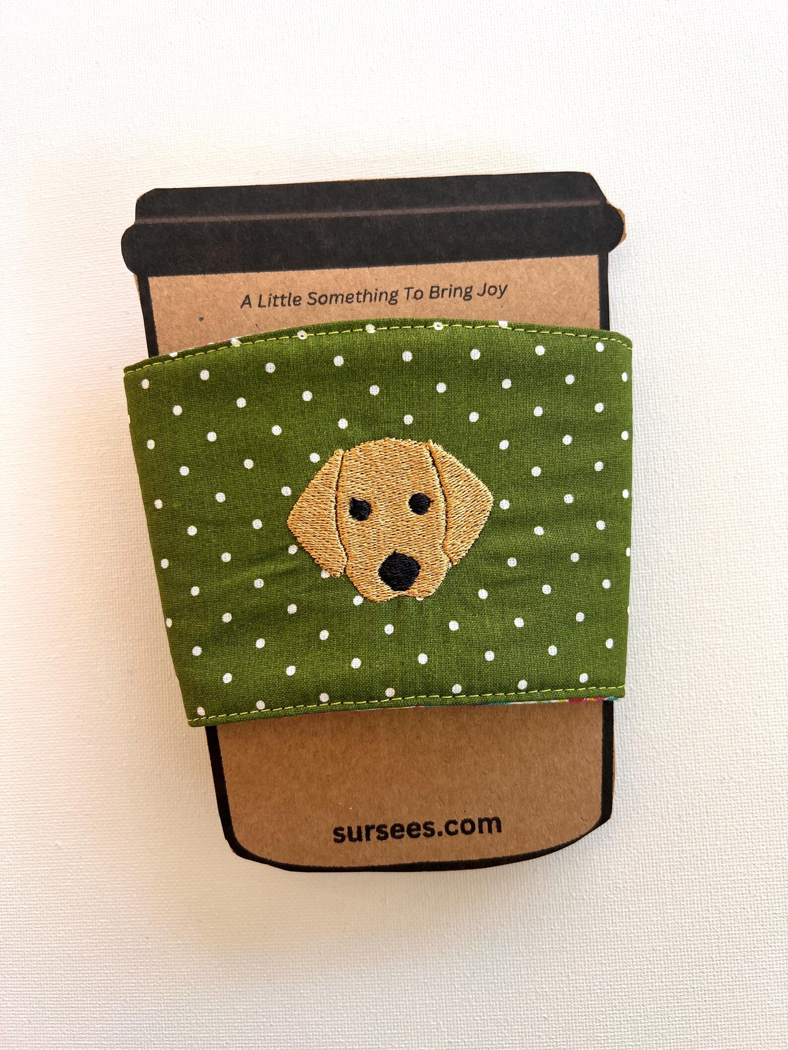 Eco-friendly Reversible Coffee Cozy Wrap - Flower Child - Etsy