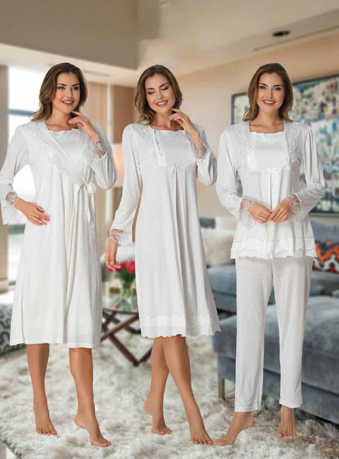 4 Piece Labor and Delivery Gown, Maternity Hospital Gown, Maternity ...