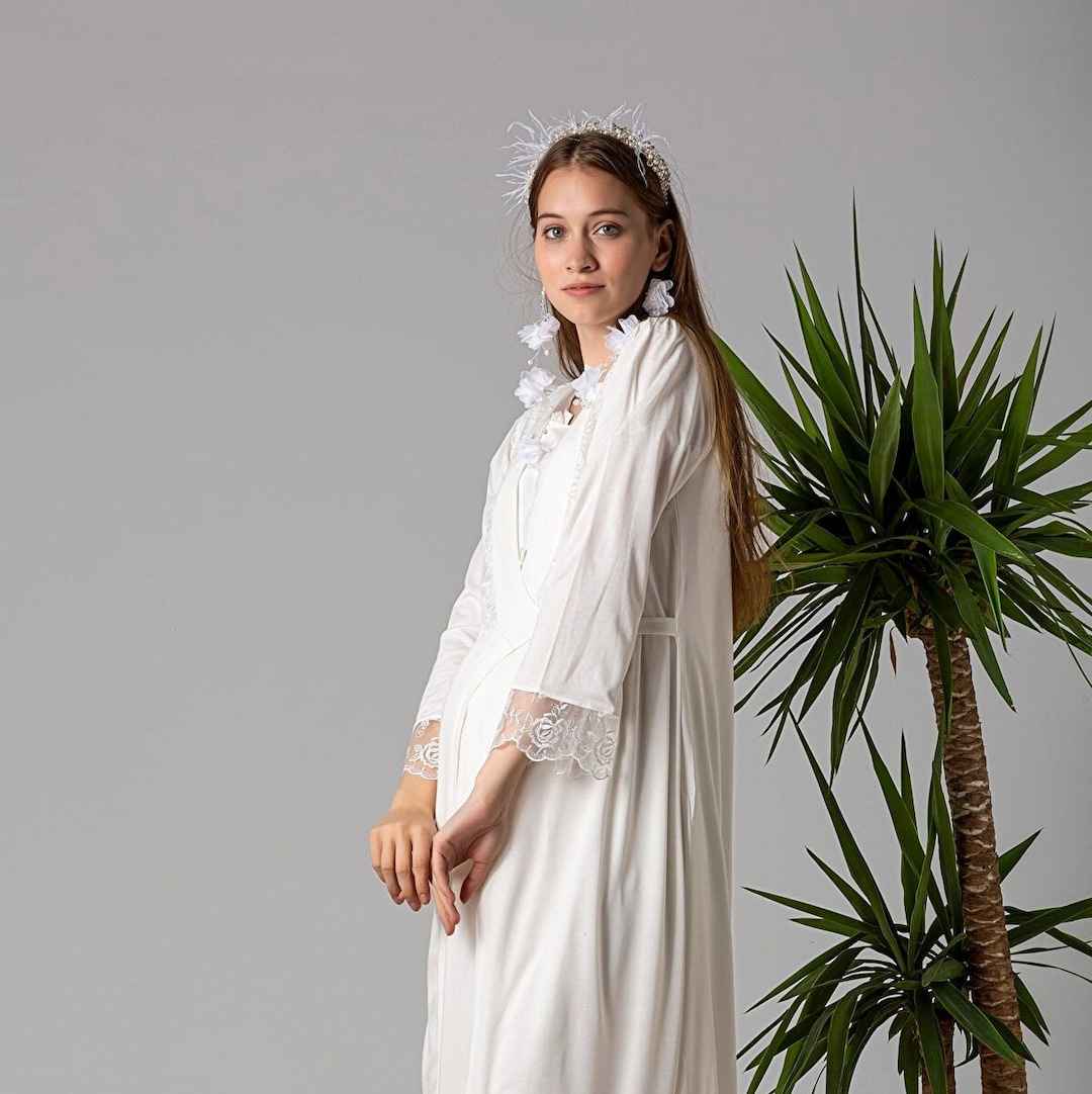 Labor and Delivery Gown Robe With Headband, Maternity Hospital Gown ...