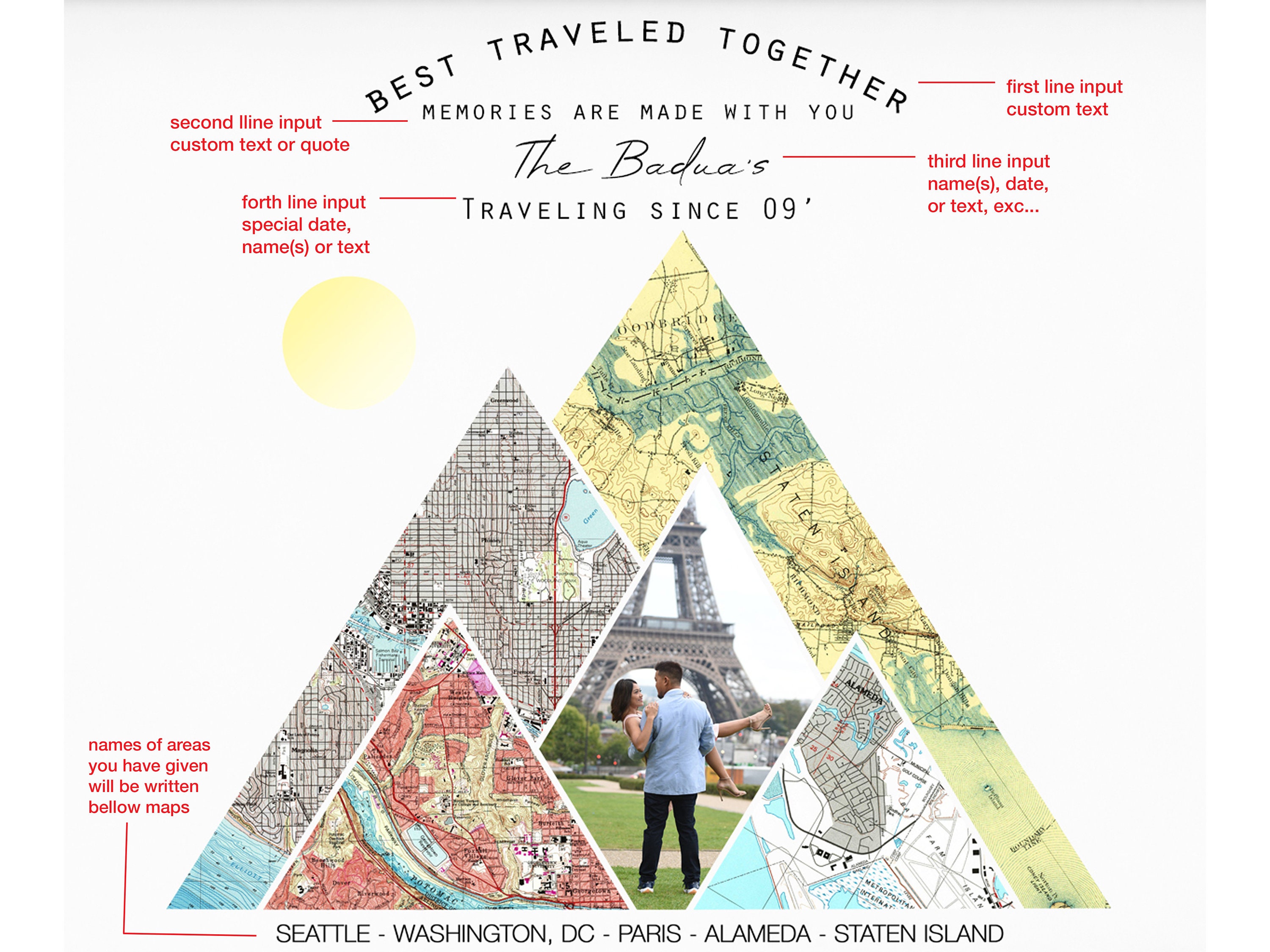 PERSONALIZED ADVENTURE MAP Mountain Wall Art Map Art Custom - Etsy Canada