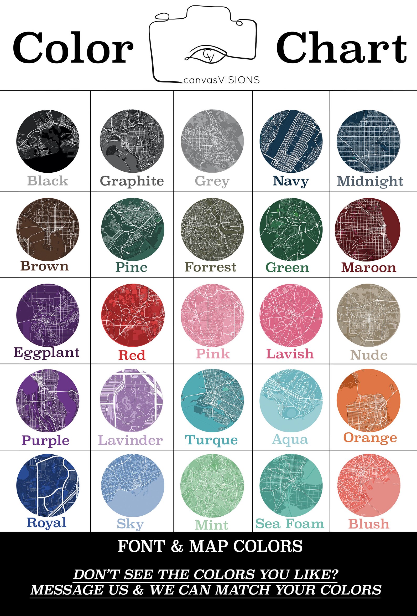 Custom Map Minimalist Map Print Personalized Map Print Set | Etsy