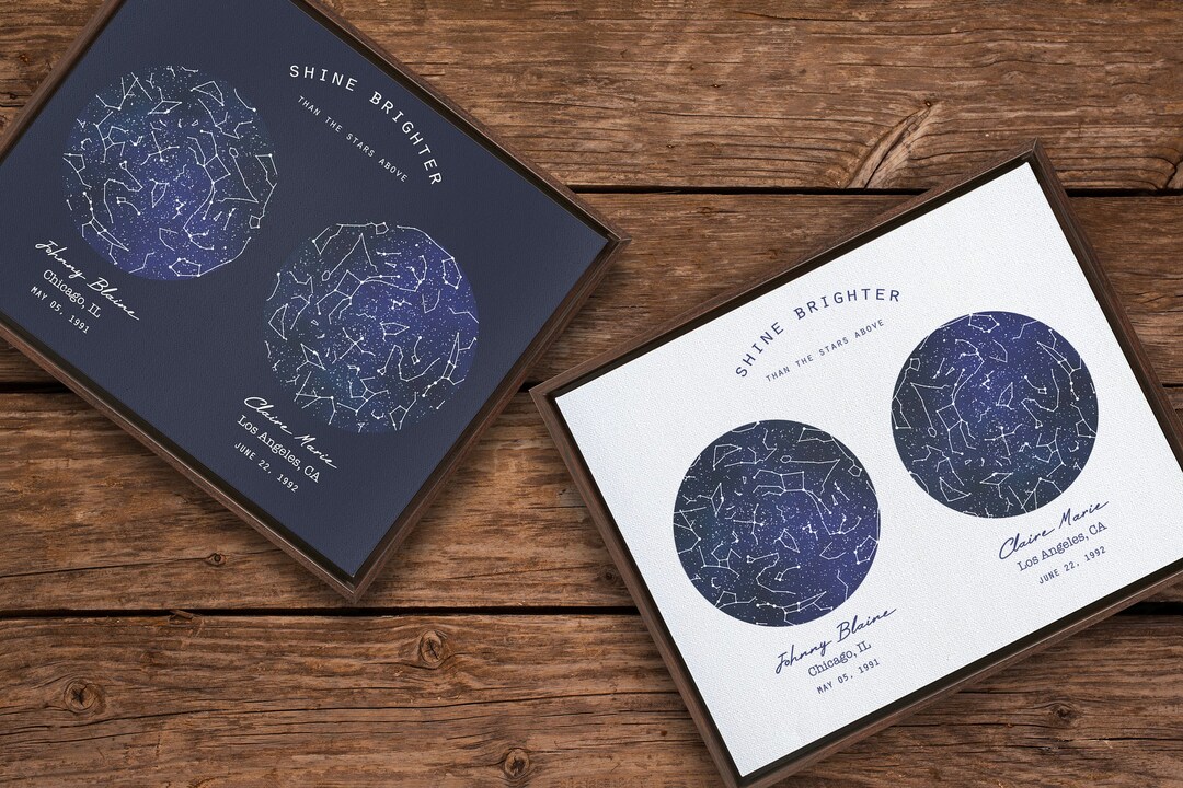 Star Map Custom Star Map 2 Sky Star Maps Constellation - Etsy Ireland