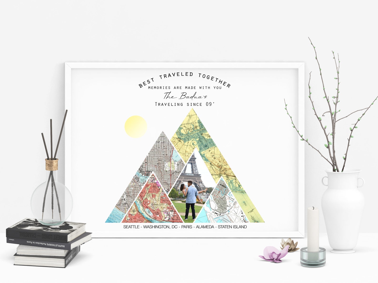 PERSONALIZED ADVENTURE MAP Mountain Wall Art Map Art Custom - Etsy
