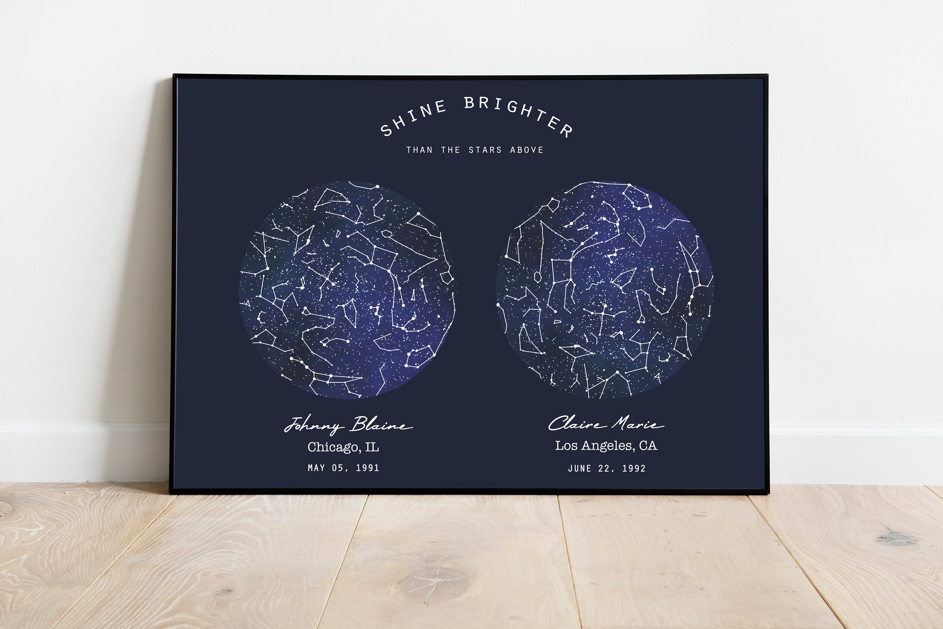 Star Map Custom Star Map 2 Sky Star Maps Constellation - Etsy Australia