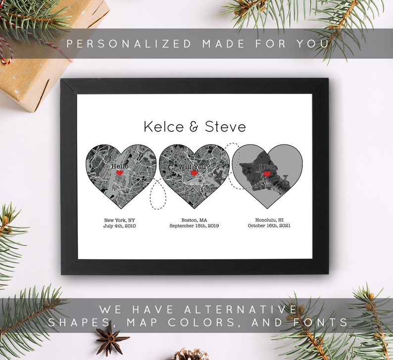 First Day Yes Day Best Day Custom Map Where It All Began - Etsy