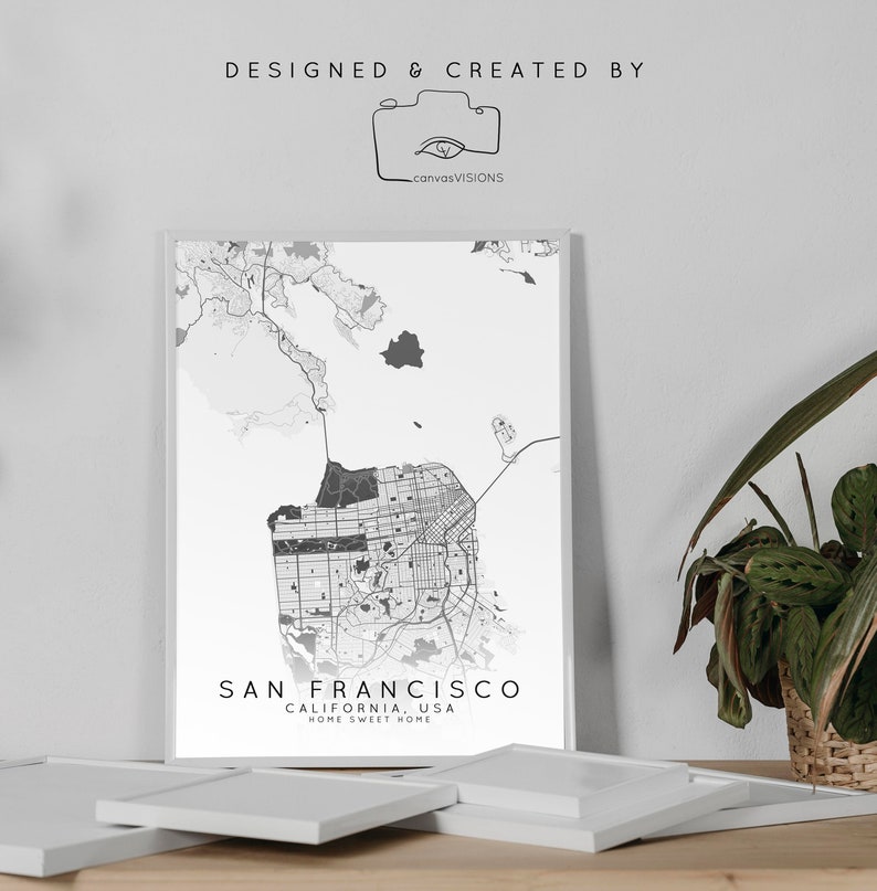 Custom Map Minimalist Map Print Personalized Map Print Set | Etsy