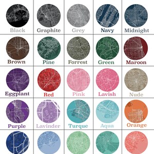 Custom Map Print, Get in Any Color, City Map Gift, Custom Any Location ...