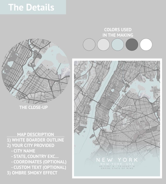 Home Décor Custom map Digital file map print City Map Print Set of 3 ...