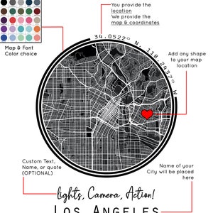 Custom Map Print, Get in Any Color, City Map Gift, Custom Any Location ...