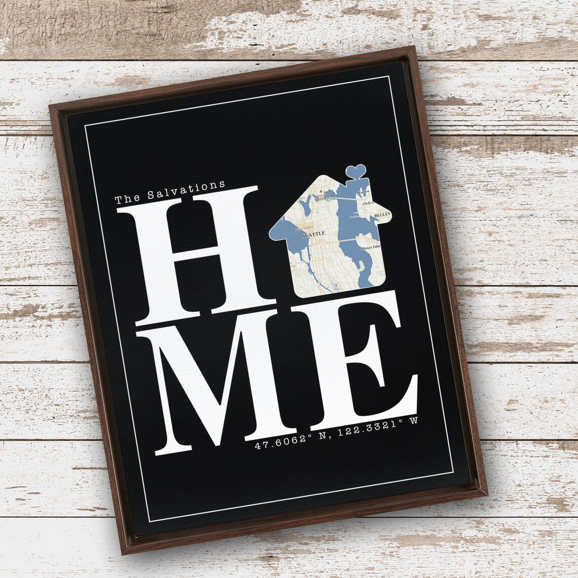 First Home Map Print Gift Our First Home Gift Personalized - Etsy