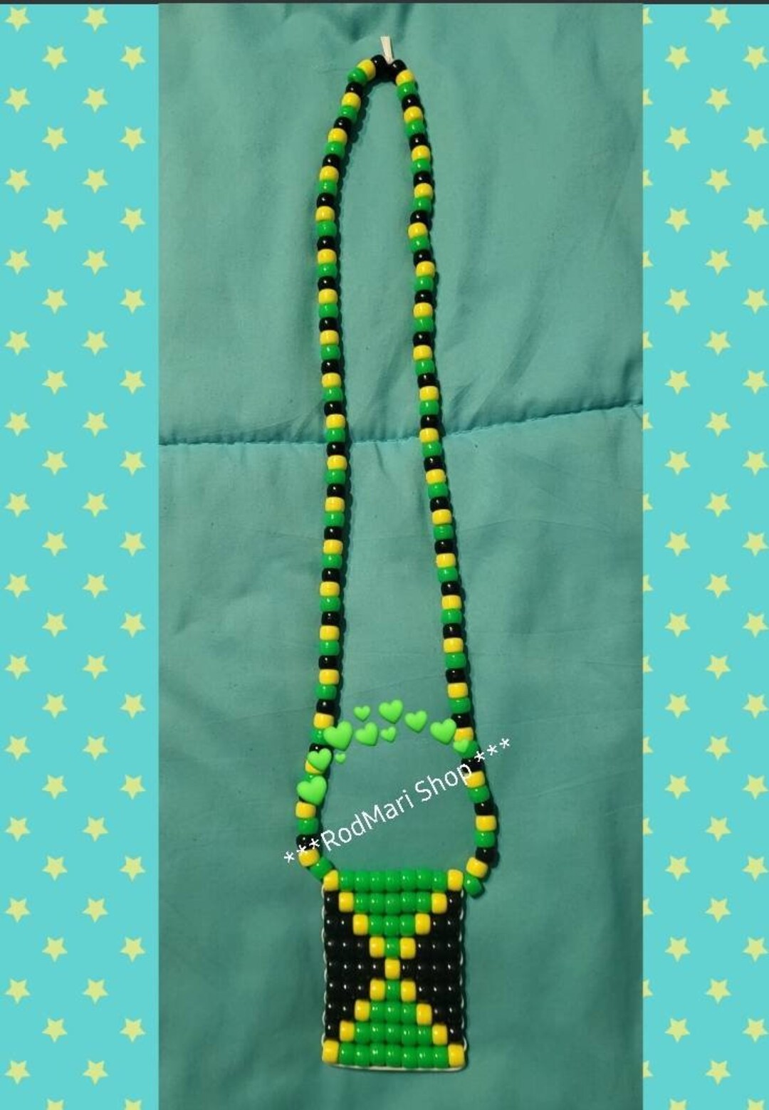 Jamaican Flag - Beaded Necklace Handmade Jamaica - Etsy