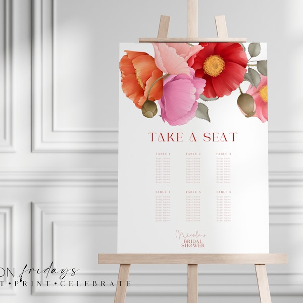 Colorful Seating Chart - Etsy