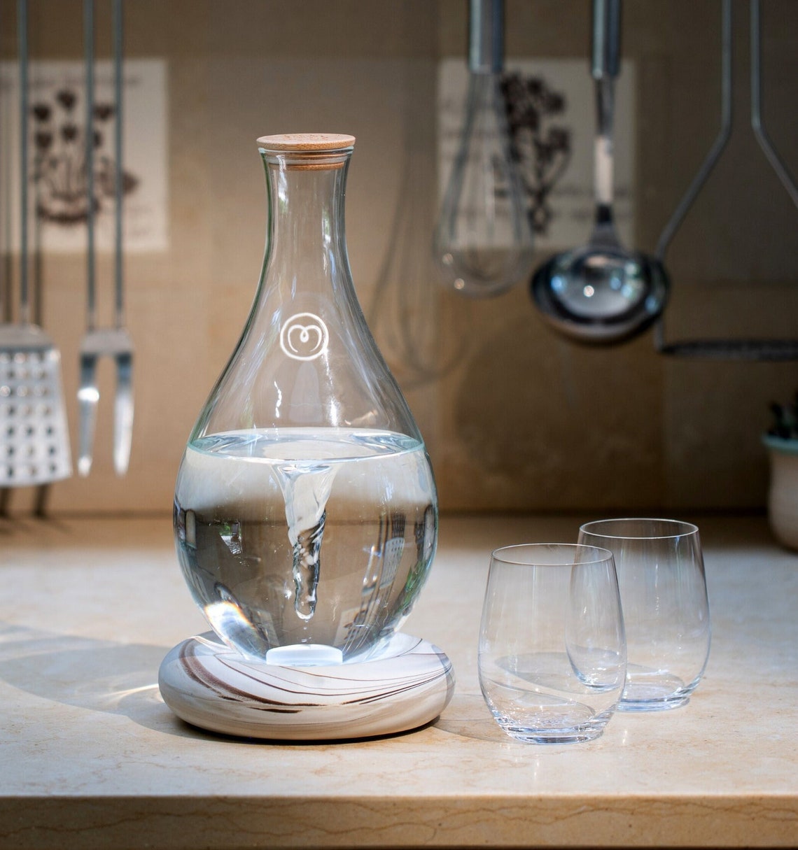 Mayu Swirl Structured Water Pitcher With Innovative Vortex - Etsy