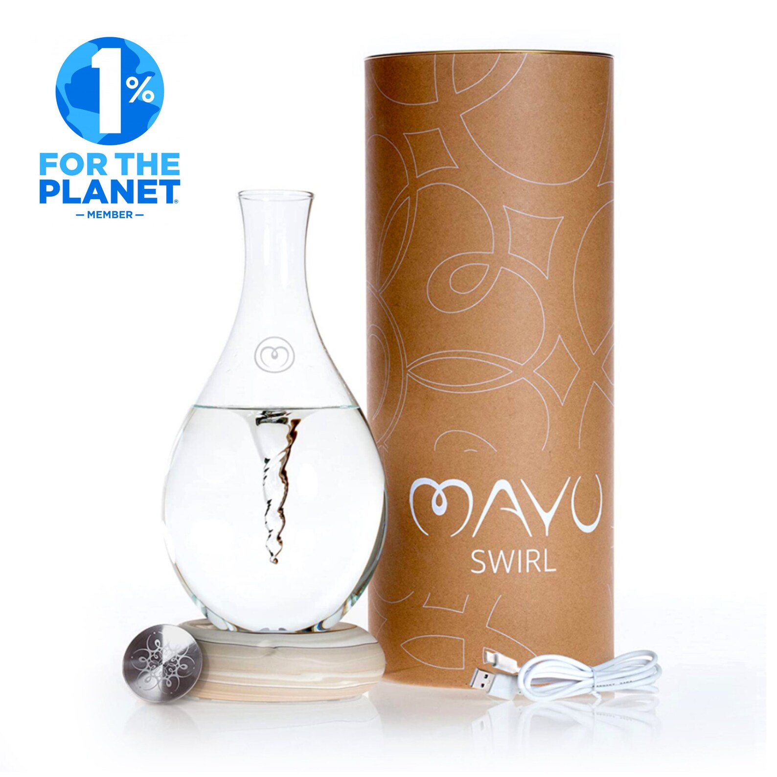 Mayu Swirl Structured Water Pitcher With Innovative Vortex - Etsy