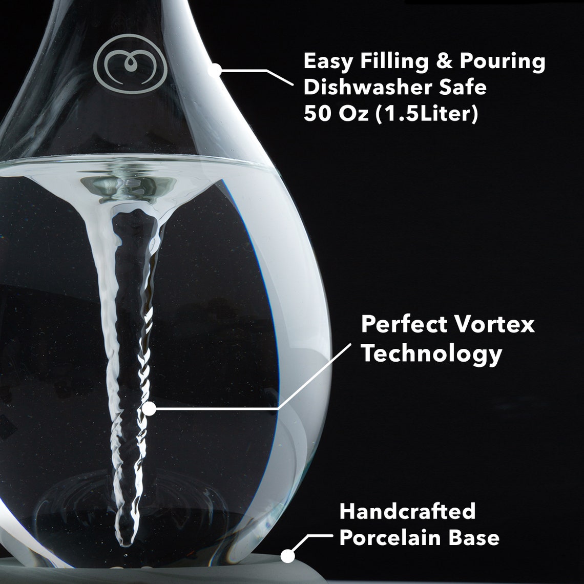 Mayu Swirl Structured Water Pitcher With Innovative Vortex - Etsy