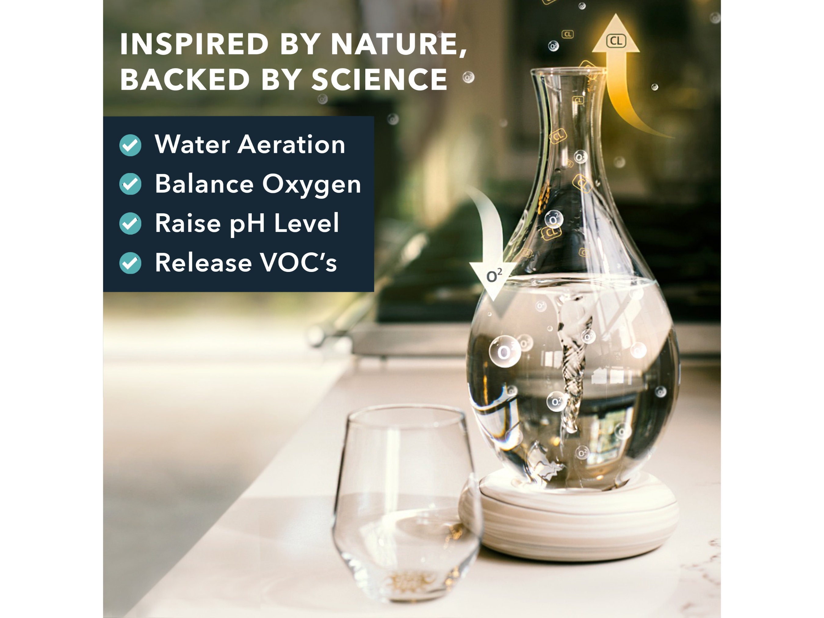 Natural Water Vortex MAYU Swirl Carafe