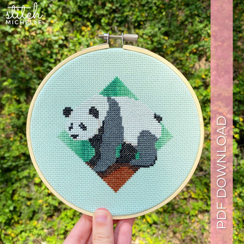 Cross Stitch Panda - Etsy