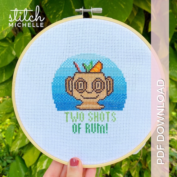 Two Shots of Rum Stitch Pattern PDF Instant Download Tiki - Etsy