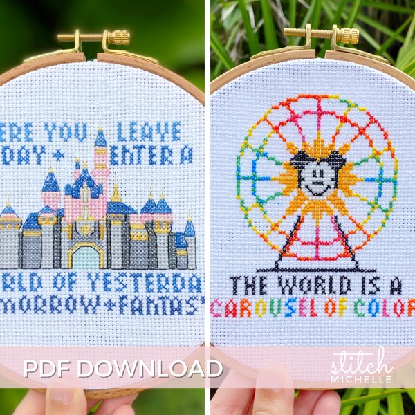 Disneyland Cross Stitch - Etsy