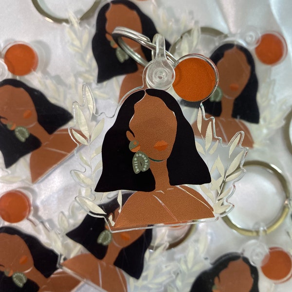 Black Girl Keychain - Etsy