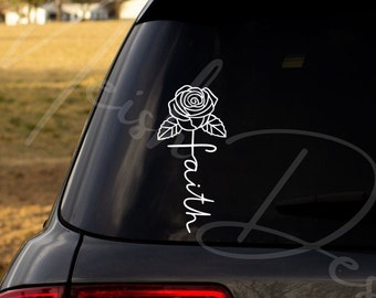 Rose Windshield Decal - Etsy