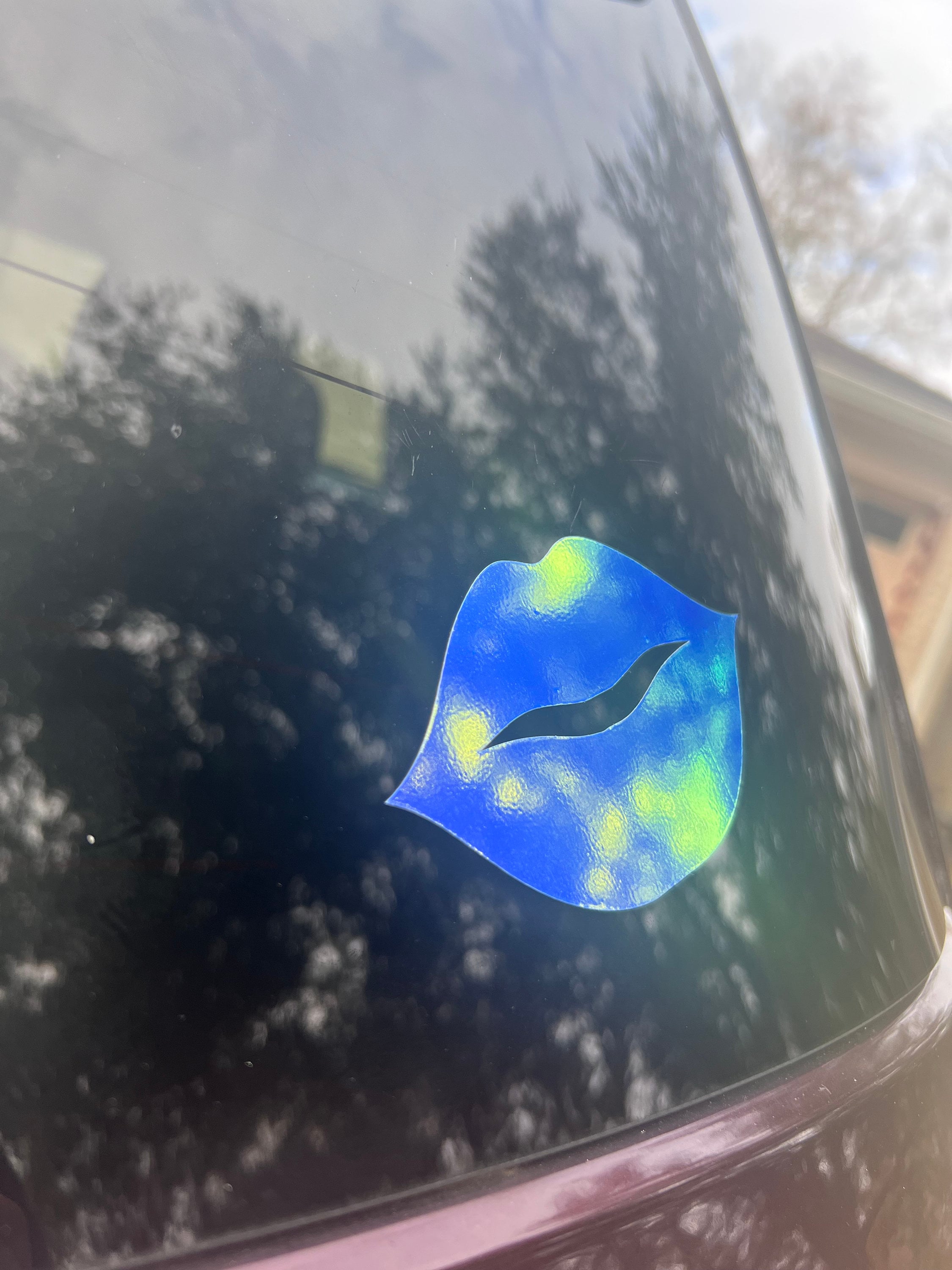Holographic Lip Decal, Window Decal, Car Decal, Car Accessory - Etsy
