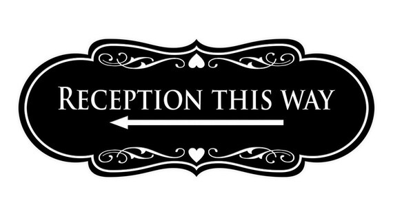 Designer Reception This Way Left Arrow Wall or Door Sign - Etsy