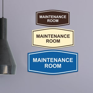 Fancy Maintenance Room Wall or Door Sign - Etsy