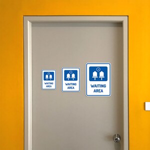 Portrait Round Plus Waiting Area Wall or Door Sign General Public ...