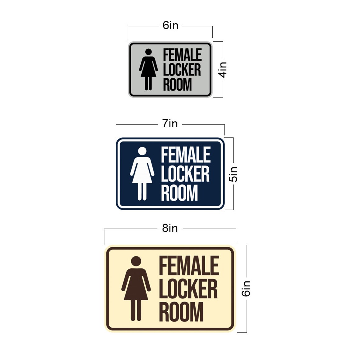 Classic Framed Female Locker Room Wall or Door Sign - Etsy