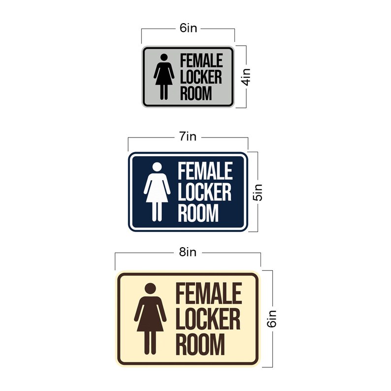 Classic Framed Female Locker Room Wall or Door Sign - Etsy