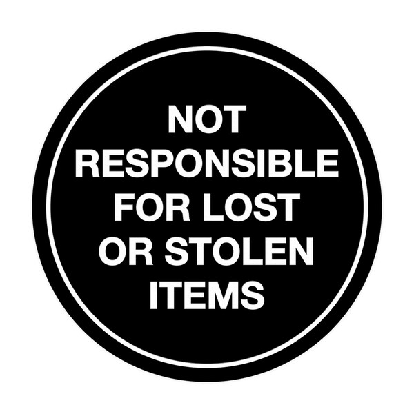 Not Responsible Sign - Etsy