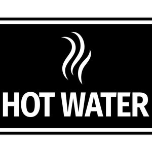 Signs Bylita Classic Framed Hot Water Wall or Door Sign - Etsy