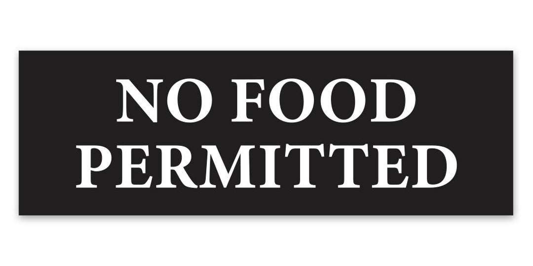 Signs Bylita Basic No Food Permitted Wall or Door Sign - Etsy