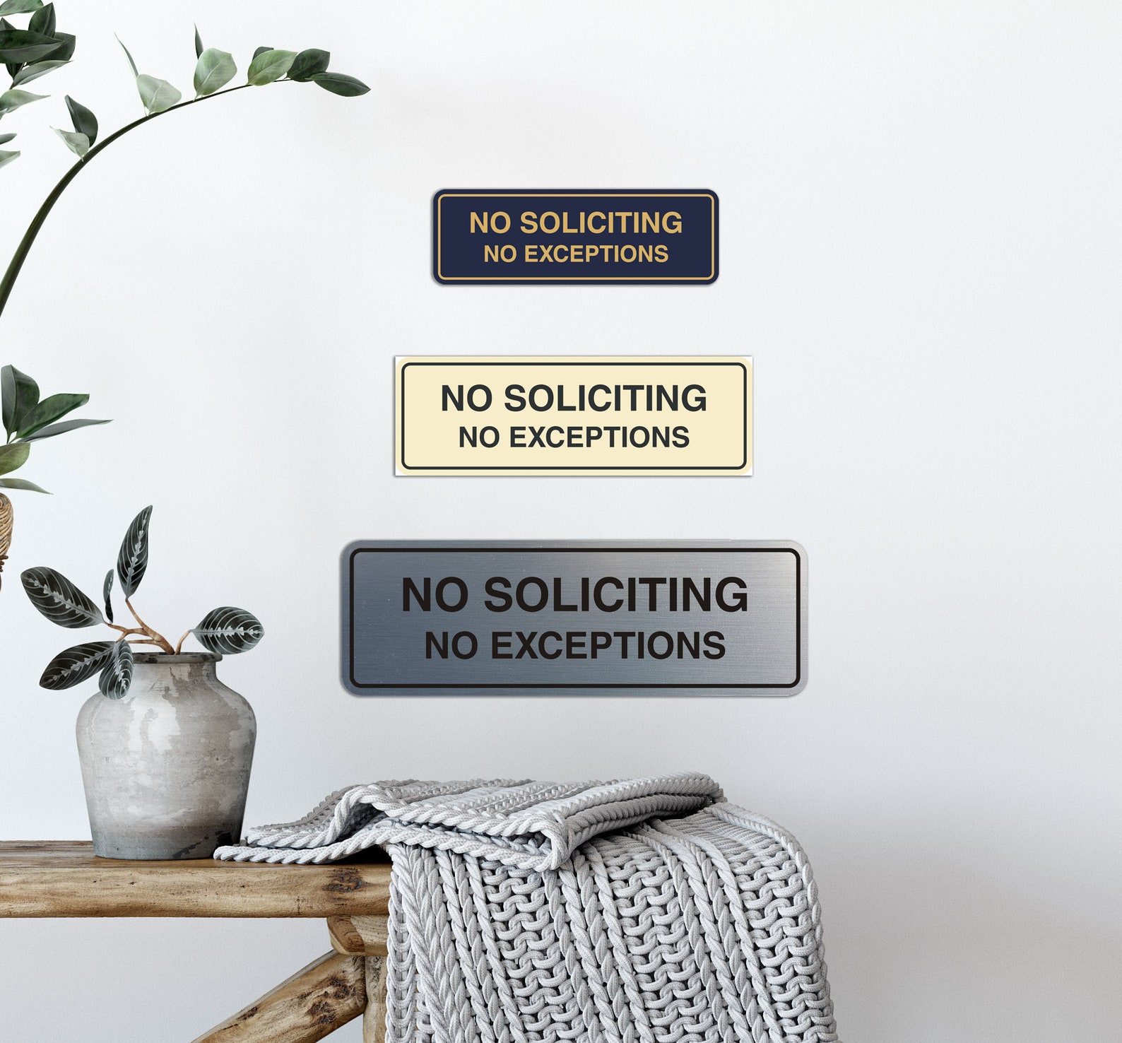 Standard No Soliciting No Exceptions Sign - Etsy
