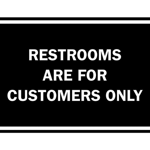 Restrooms for Customers Only Sign - Etsy