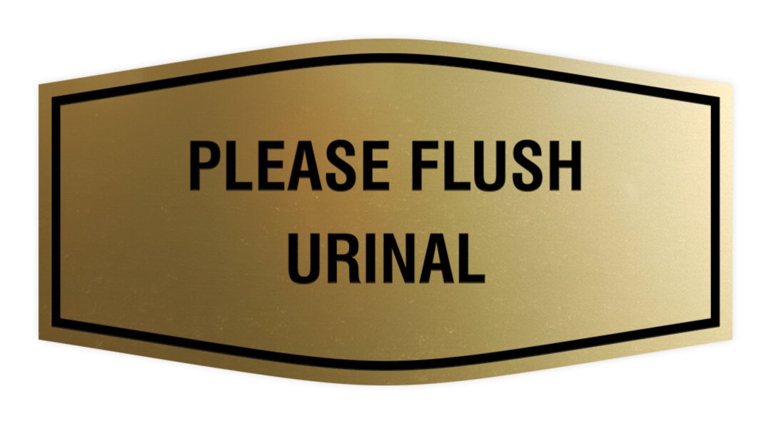 Fancy Please Flush Urinal Wall or Door Sign - Etsy