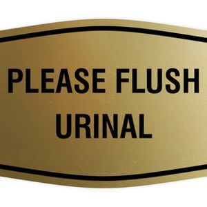 Fancy Please Flush Urinal Wall or Door Sign - Etsy